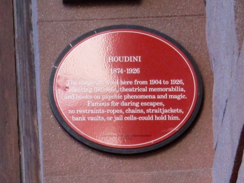 Houdini Historical Marker