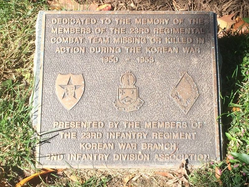 The 23rd Regimental Combat Team in Korea, a War Memorial