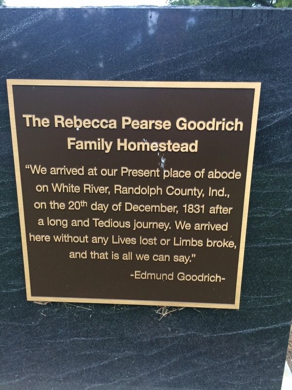 The Rebecca Pearse Goodrich Family Homestead Historical Marker