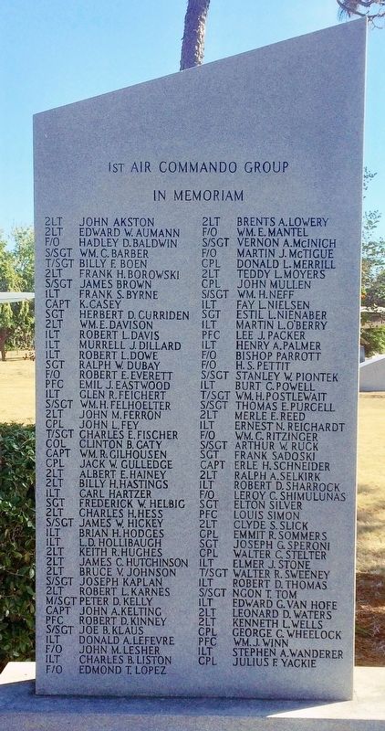 World War II Air Commando / Chindit Memorial Historical Marker