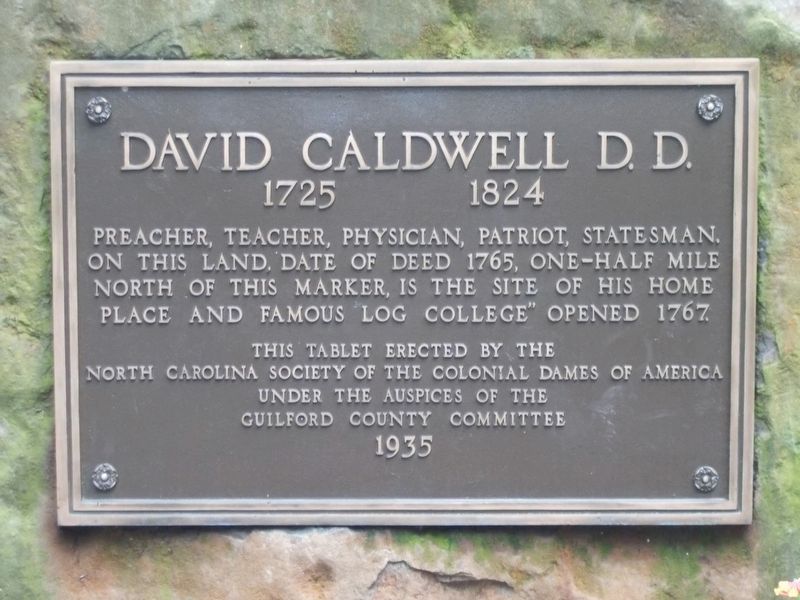 David Caldwell D.D. Historical Marker
