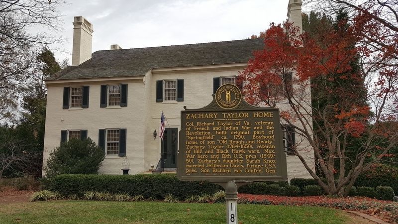 Zachary Taylor Home Historical Marker