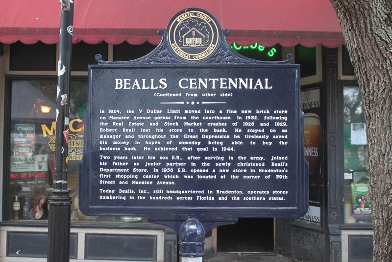 Bealls Centennial Historical Marker