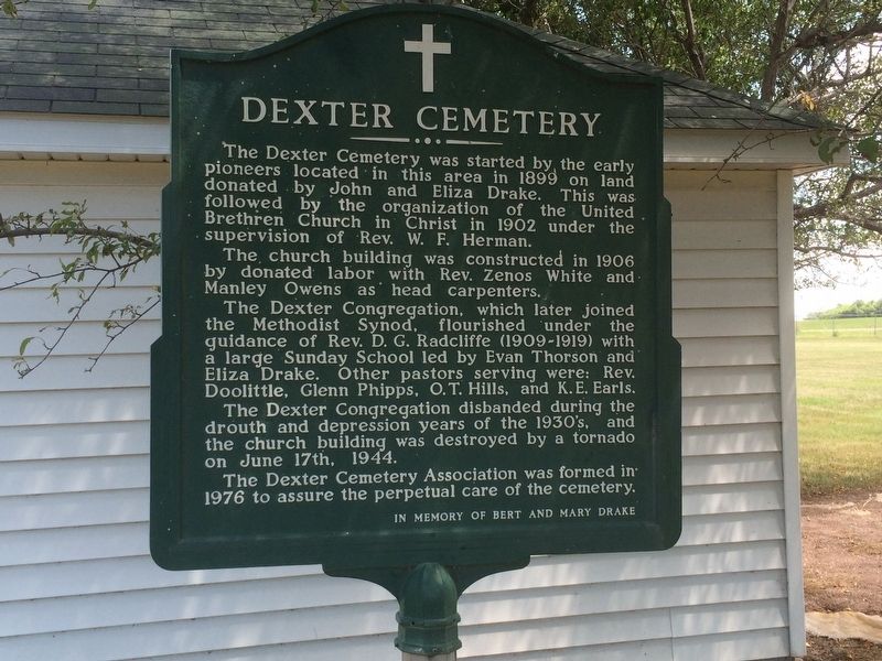Dexter Cemetery Historical Marker