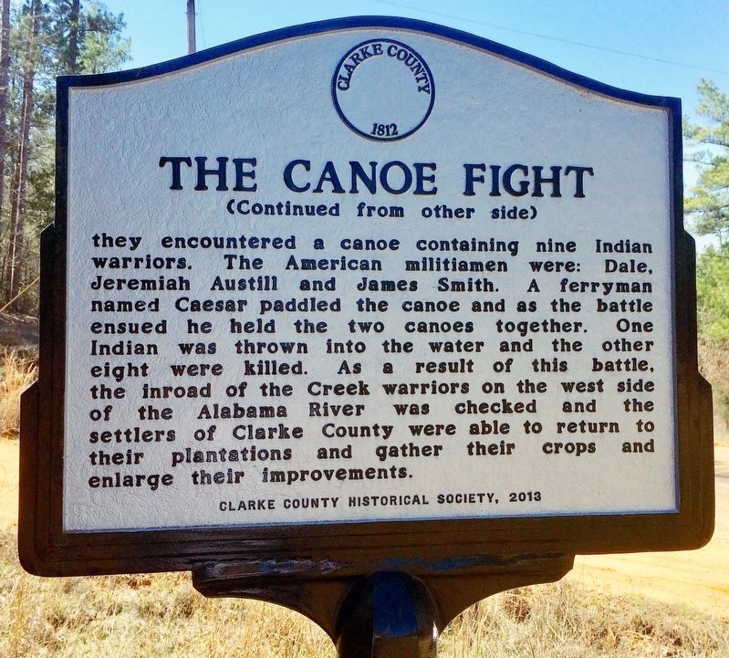 The Canoe Fight Historical Marker