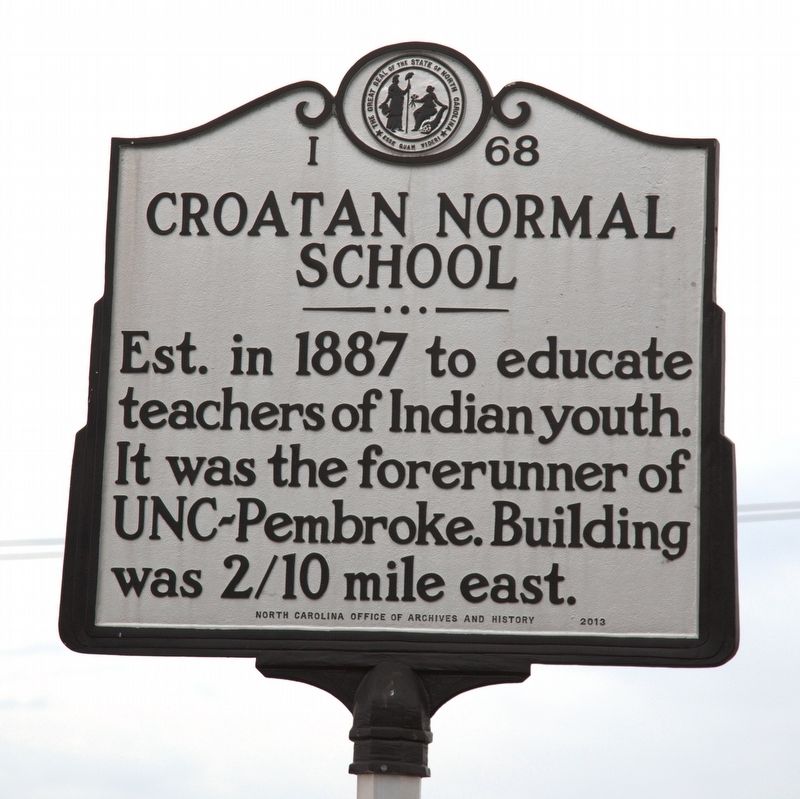 Croatan Normal School Historical Marker