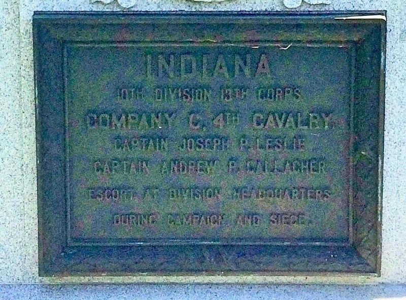 Indiana Company C, 4th Cavalry. Historical Marker
