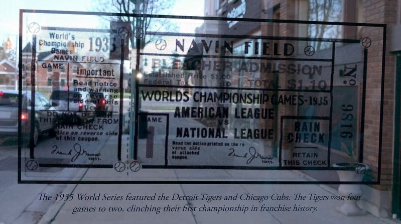 Frank Navin & The Detroit Tigers Historical Marker
