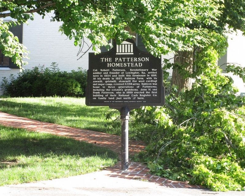 The Patterson Homestead Historical Marker