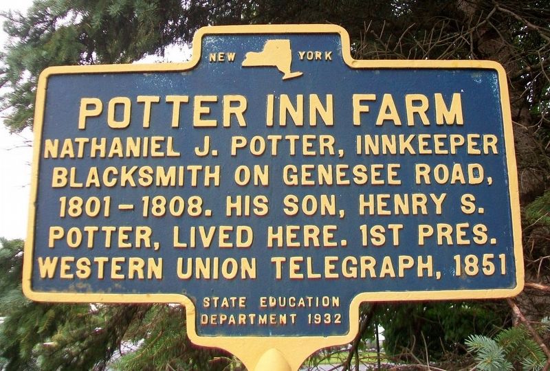 Potter Inn Farm Historical Marker