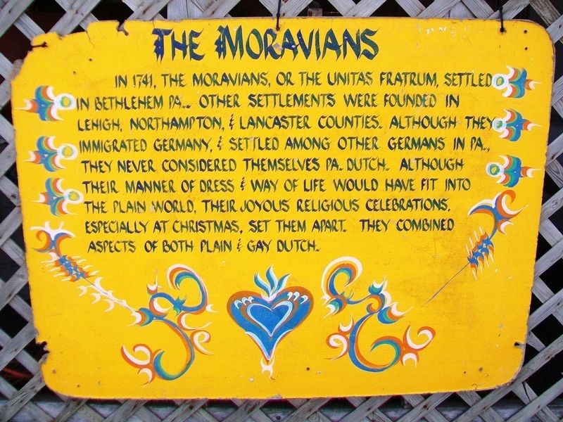 The Moravians Historical Marker