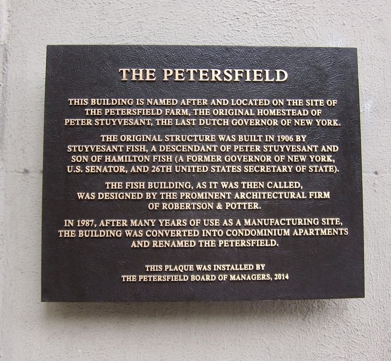 The Petersfield Historical Marker