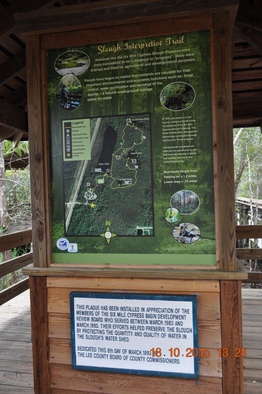 Slough Interpretive Trail Historical Marker