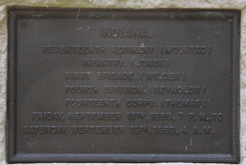 17th Indiana Mounted Infantry Historical Marker