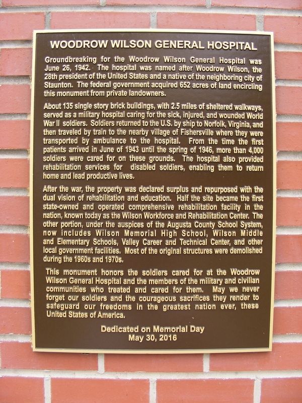 Woodrow Wilson General Hospital Historical Marker