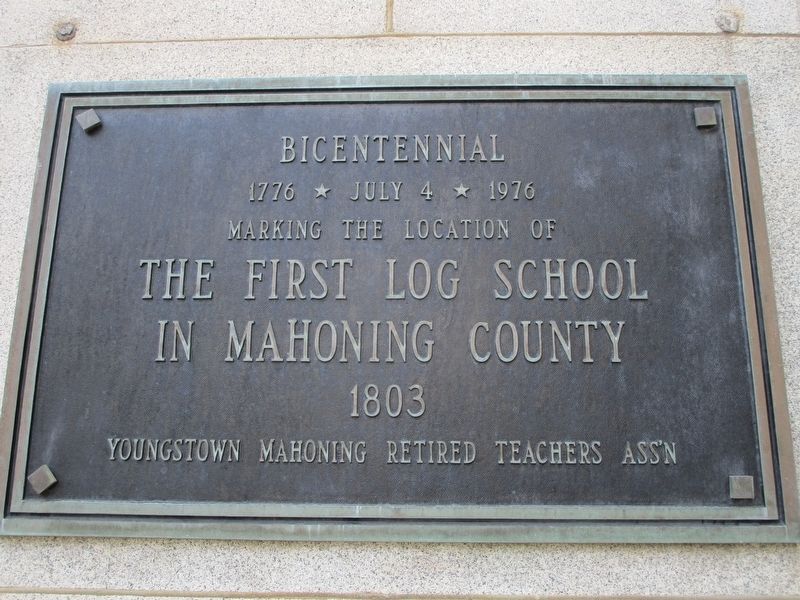 The First Log School Historical Marker