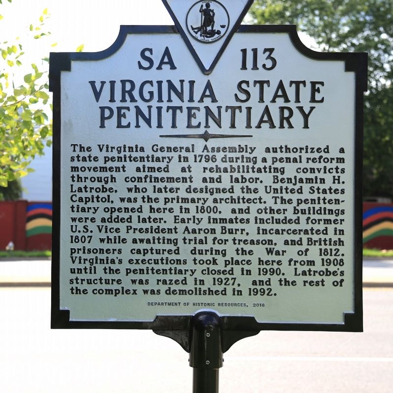 Virginia State Penitentiary Historical Marker