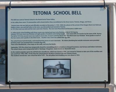 Tetonia School Bell Historical Marker
