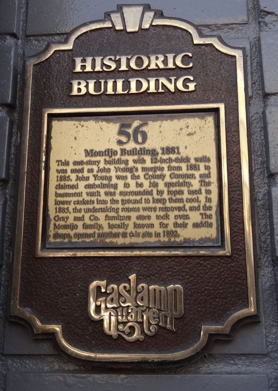 Montijo Building 1881 Historical Marker