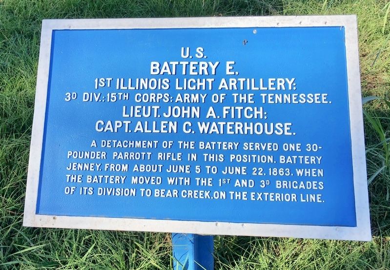 U.S. Battery E, Historical Marker