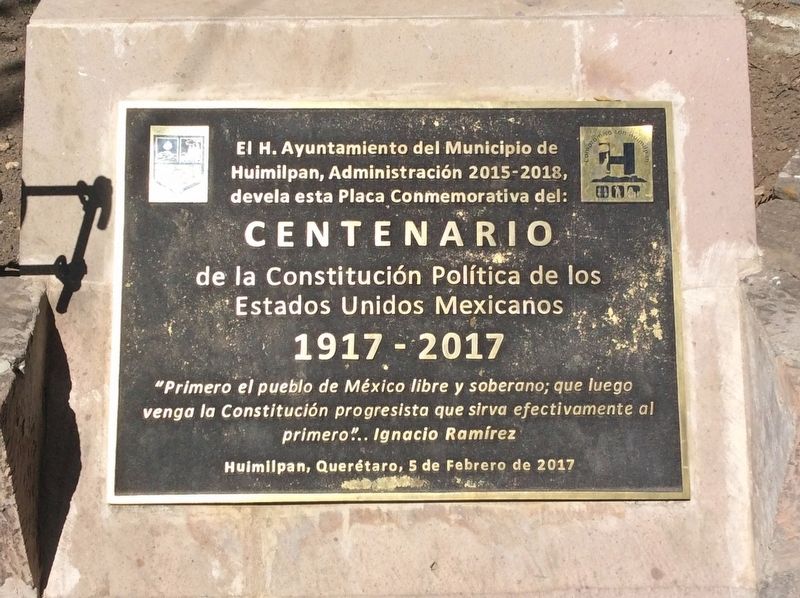 The Mexican Constitution of 1917 Historical Marker