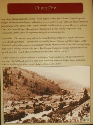 Custer City Historical Marker