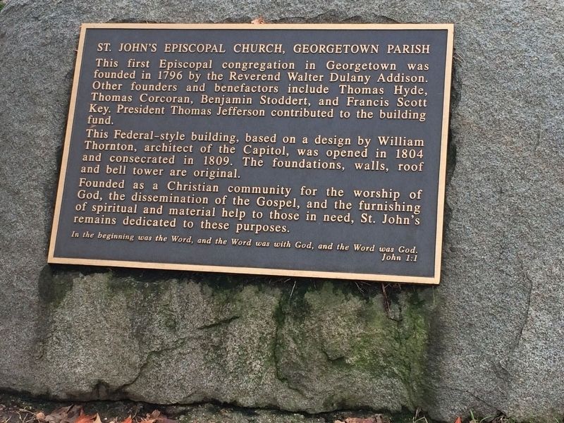 St. John's Episcopal Church, Georgetown Parish Historical Marker