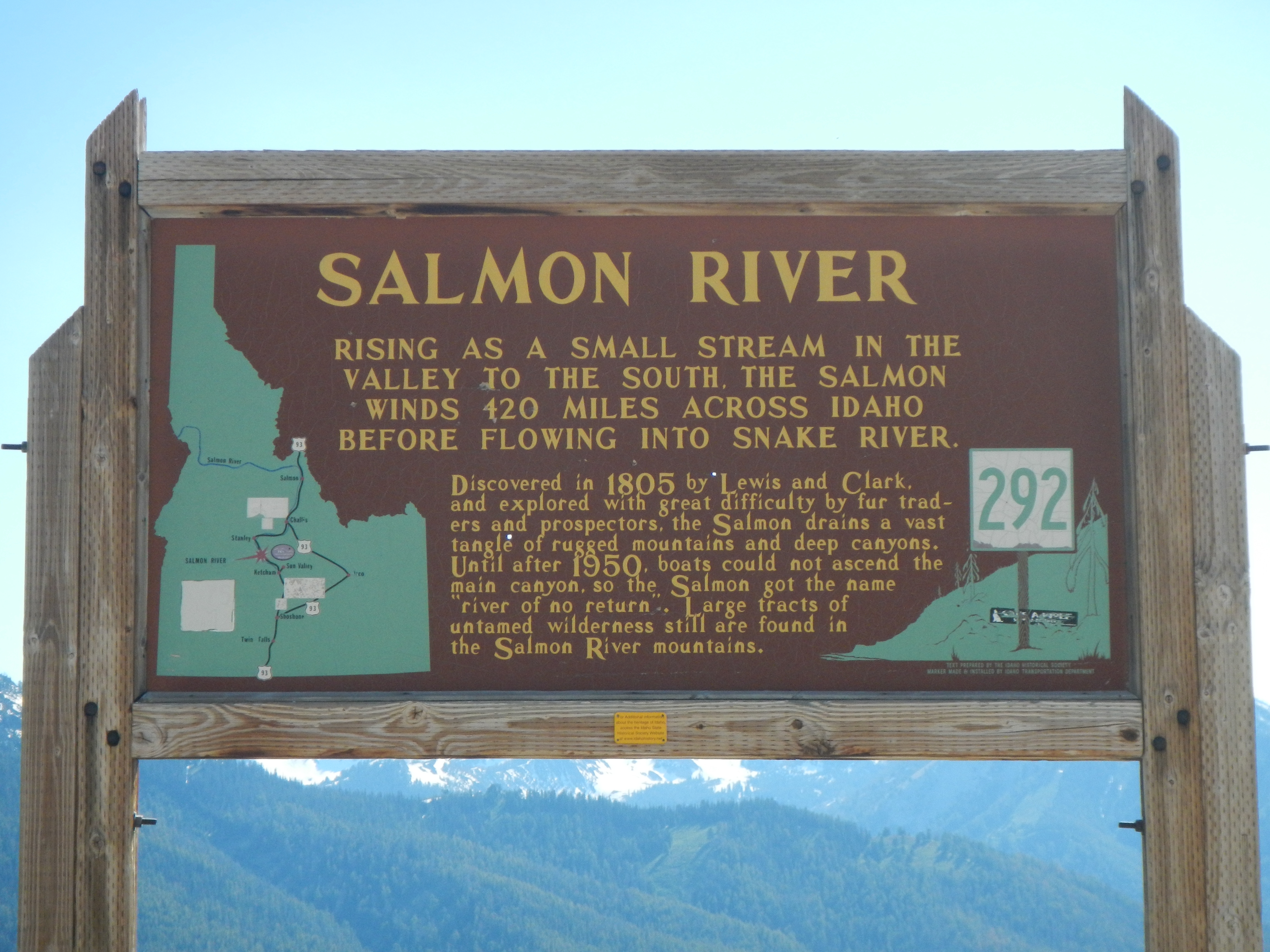 Photo: Salmon River Marker