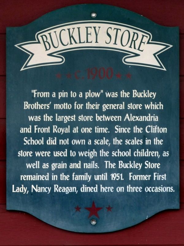 Buckley Store Historical Marker
