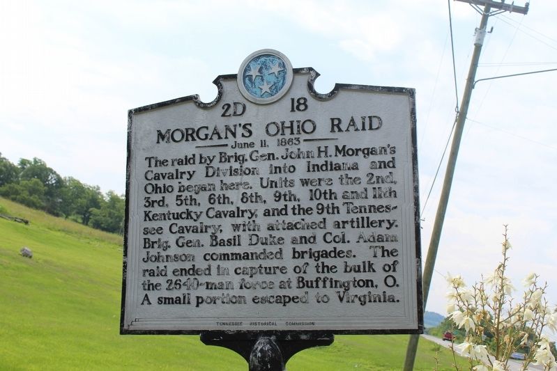 Morgan's Ohio Raid Historical Marker
