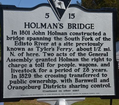 Holman's Bridge Historical Marker