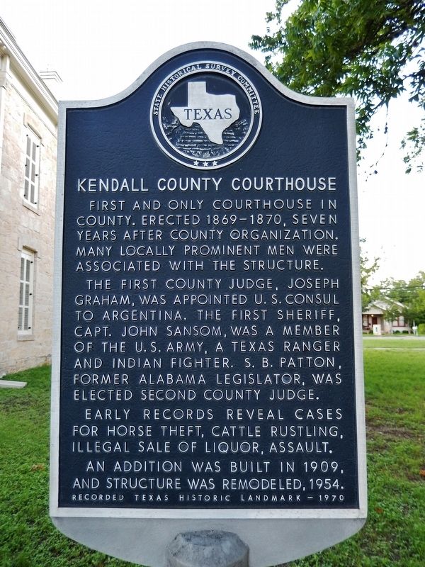 Kendall County Courthouse Historical Marker