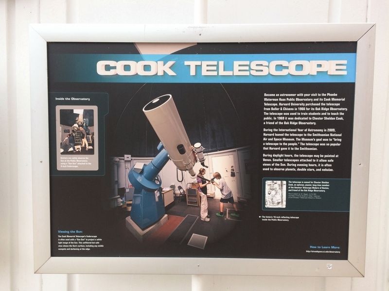 Cook Telescope Historical Marker