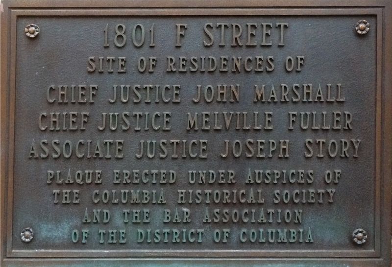 1801 F Street Historical Marker