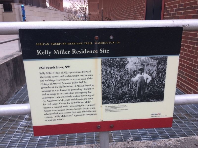 Kelly Miller Residence Site Historical Marker