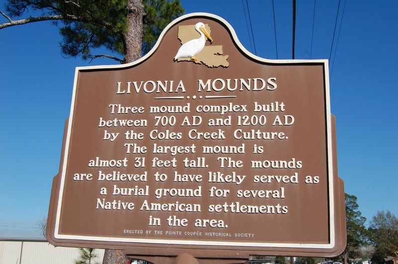 Livonia Mounds Historical Marker