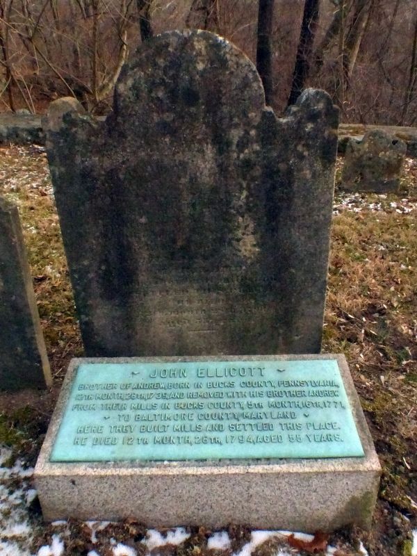 John Ellicott Historical Marker