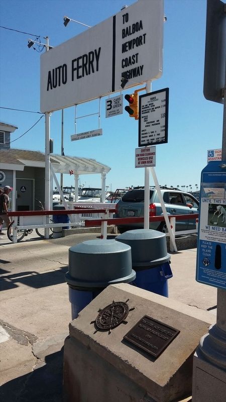 First Ferry Service Between Balboa and Balboa Island Historical Marker