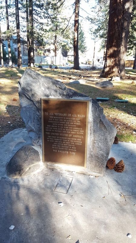 South Lake Tahoe Library Veterans Memorial, a War Memorial