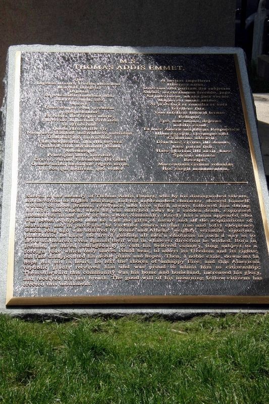 Honorable Thomas Addis Emmet Historical Marker