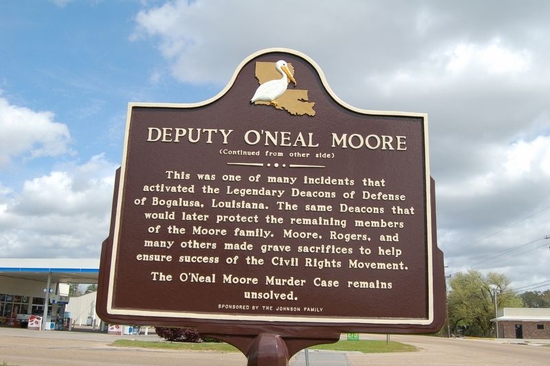 Deputy O'Neal Moore Historical Marker