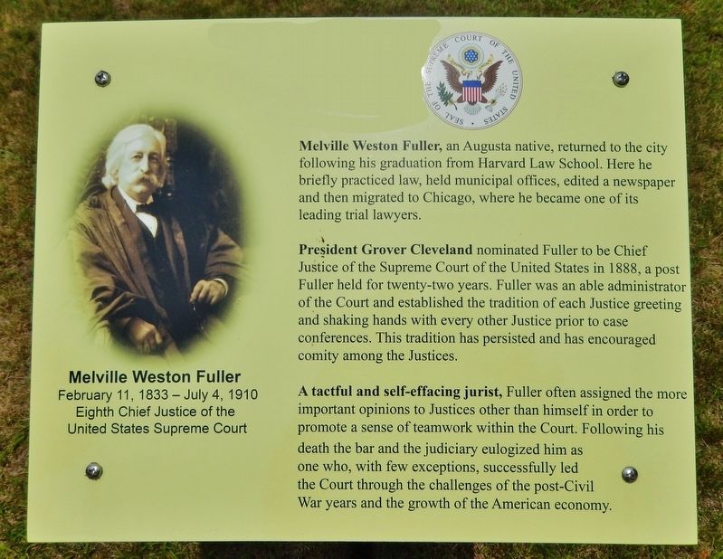 Melville Weston Fuller Historical Marker