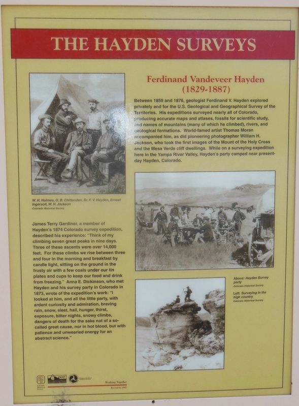 The Hayden Surveys Historical Marker