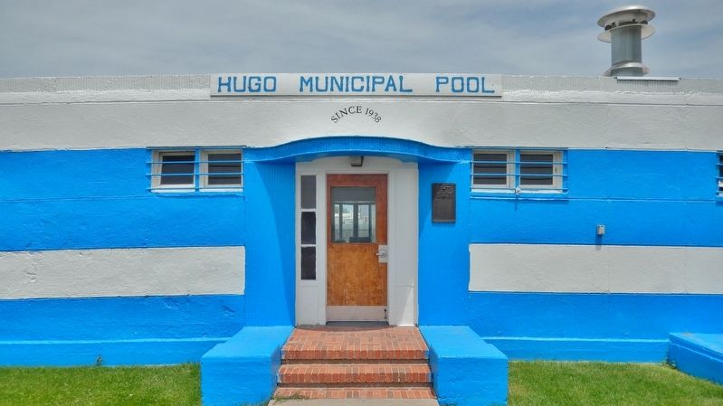 Hugo Municipal Pool Historical Marker