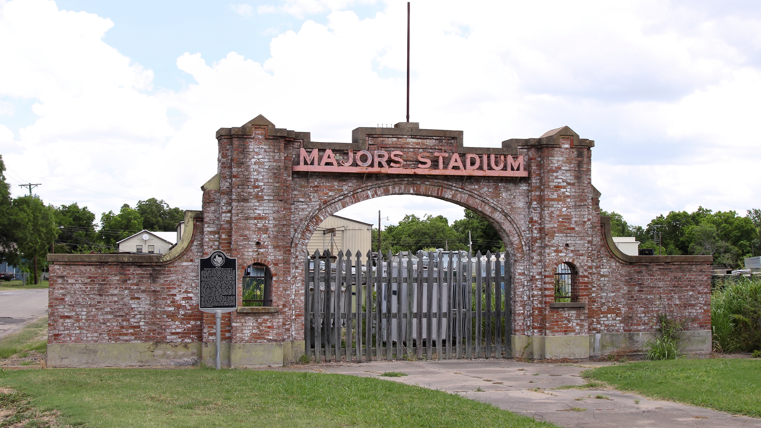 Photo: Site of Phillips Field/Majors Stadium Marker Area