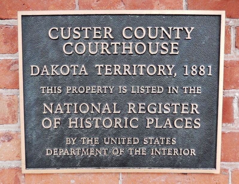 Custer County Courthouse Historical Marker