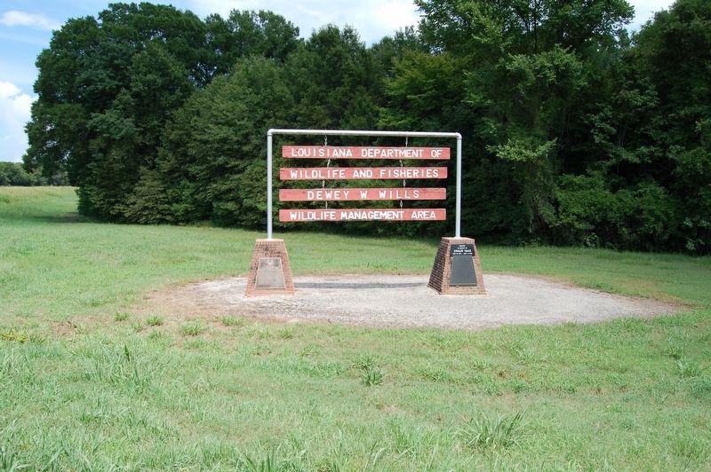 Dewey W. Wills Wildlife Management Area Historical Marker