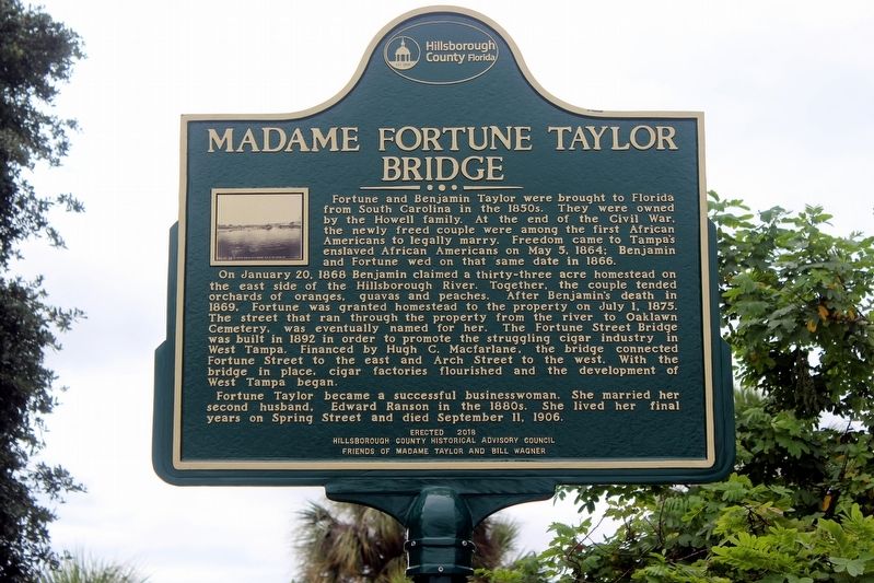 Madame Fortune Taylor Bridge Historical Marker