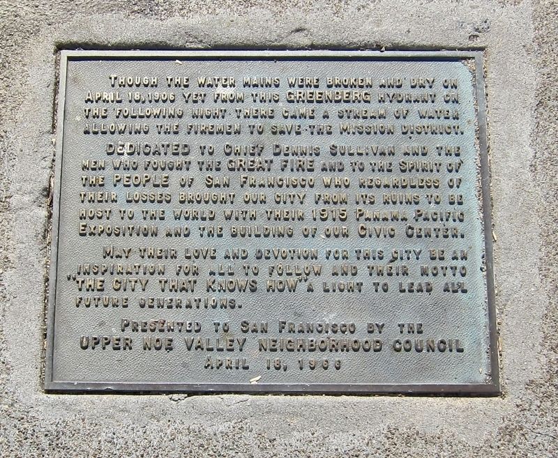 The Golden Hydrant Historical Marker