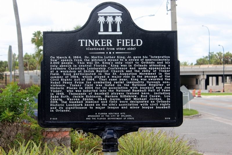 Tinker Field Historical Marker
